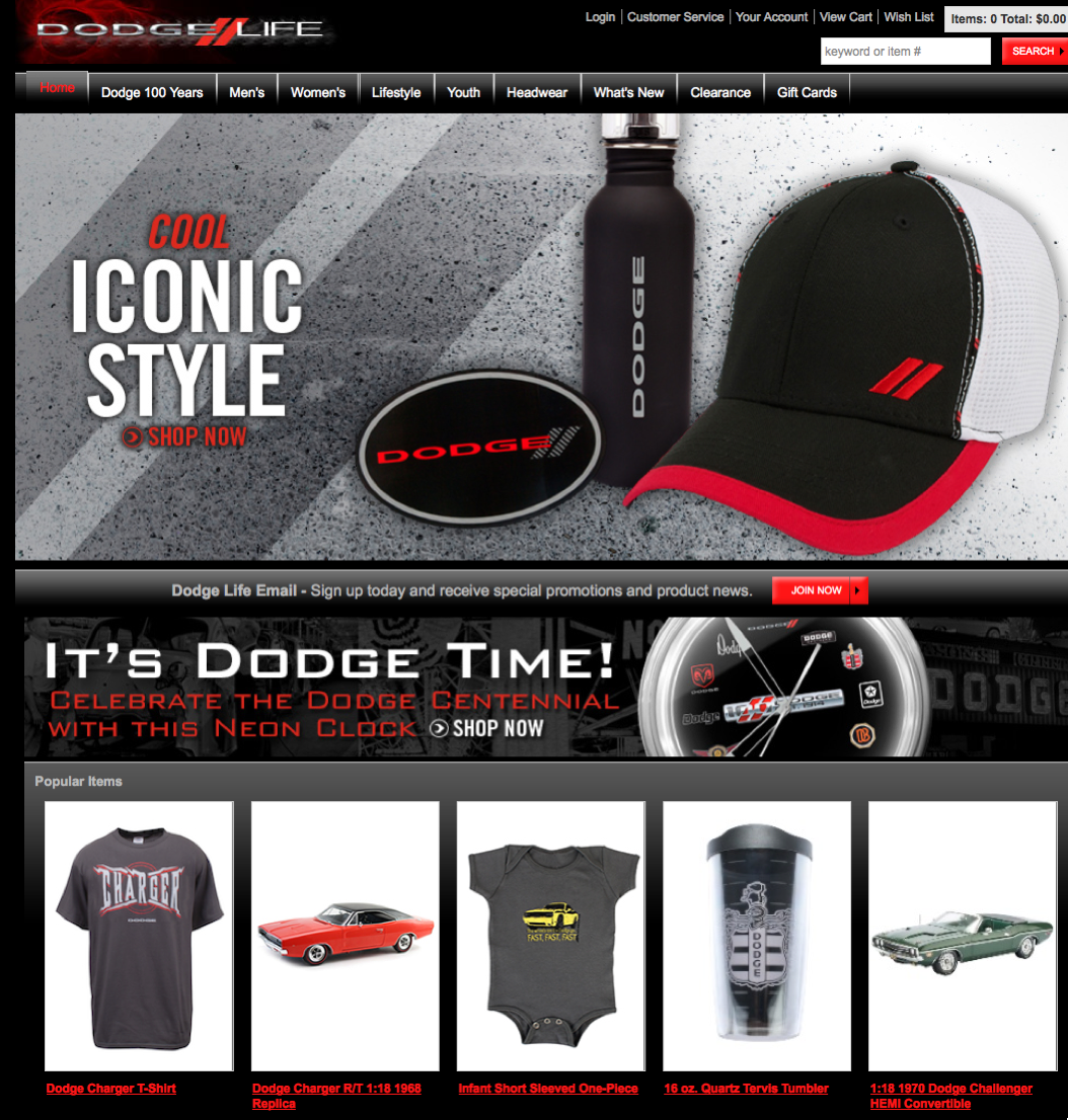 Dodge, Mopar, Challenger and SRT clothing – official vendor
