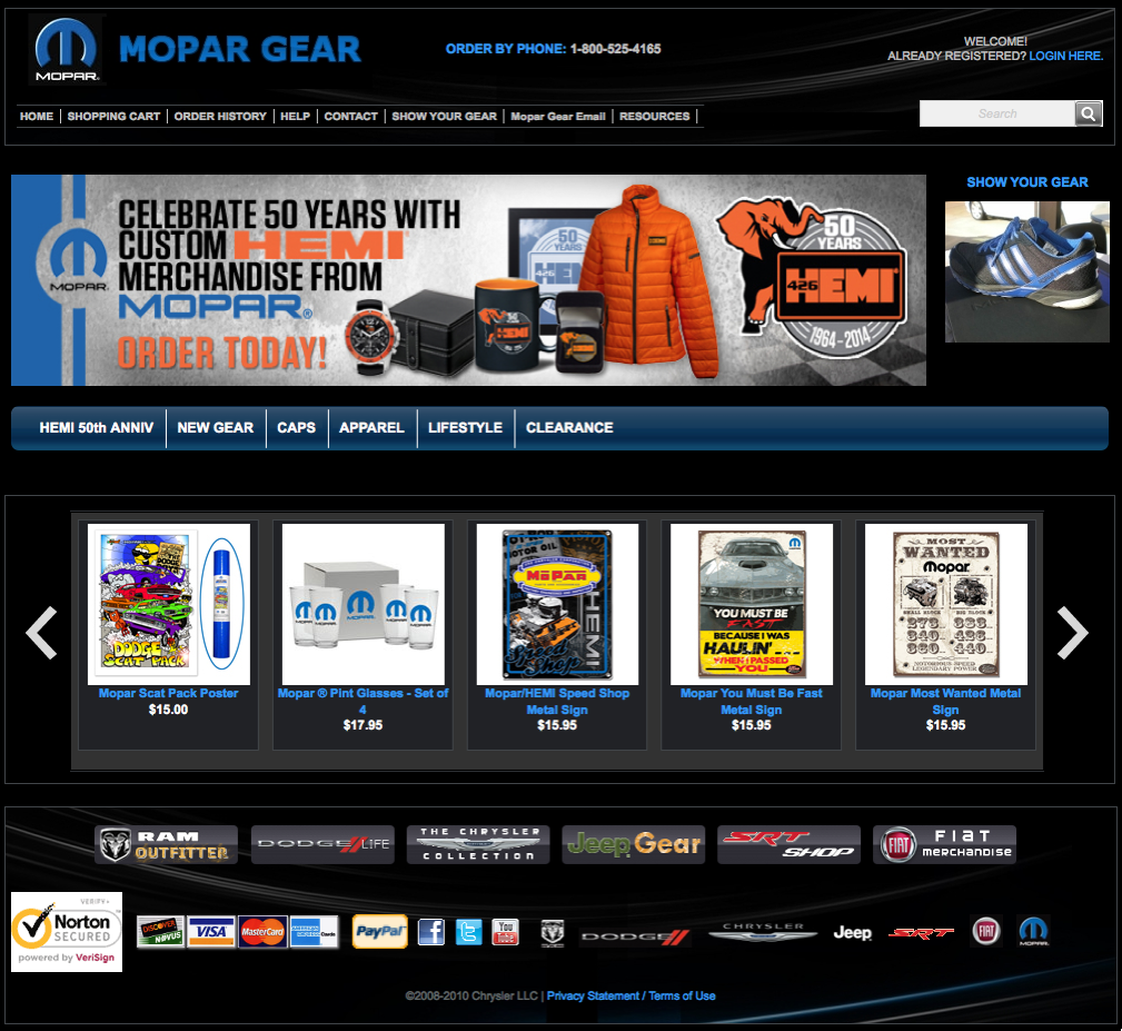 Dodge, Mopar, Challenger and SRT clothing – official vendor